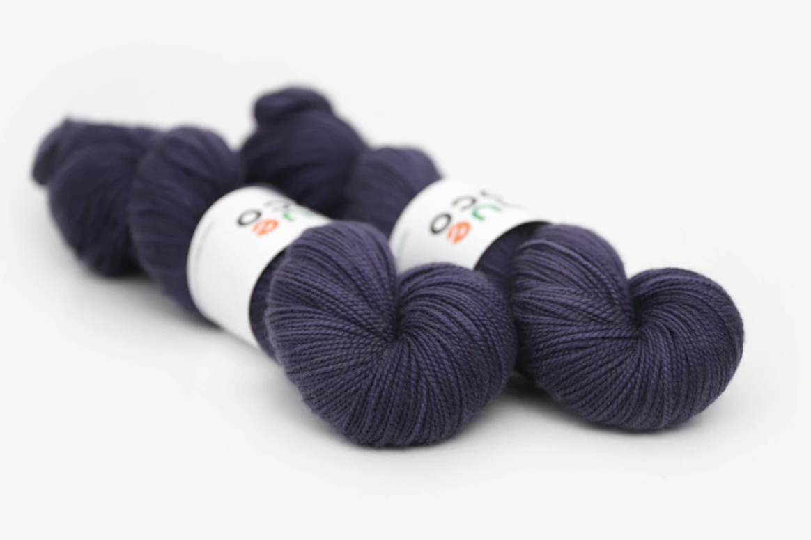 Juniper Yarn | Dark Blue Yarn | Steel Blue | Hand Dyed Yarn