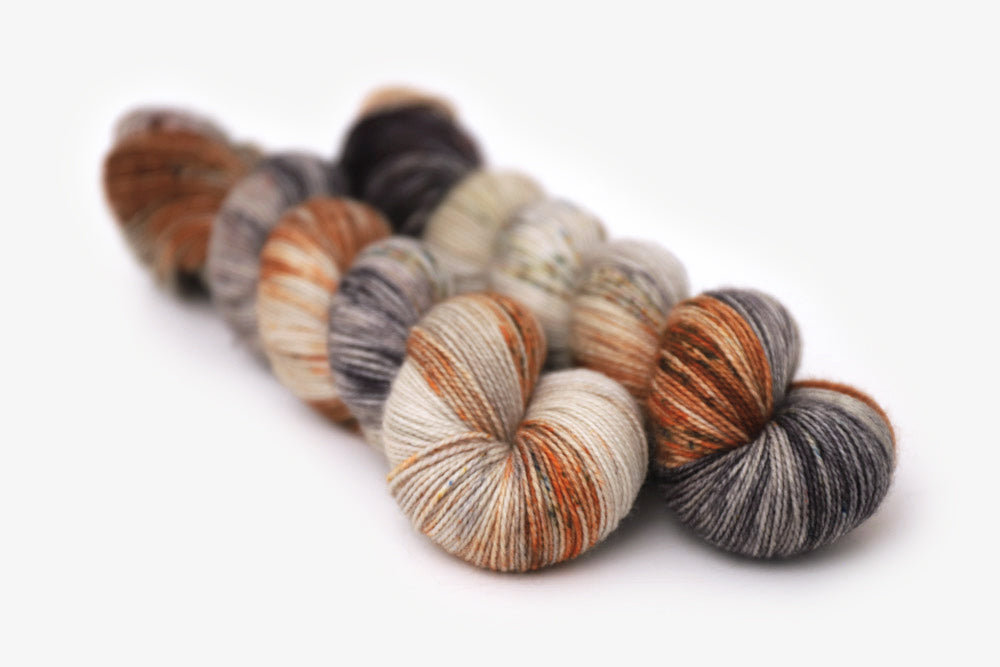 Ciao | Speckled Yarn | Green, Orange, Charcoal Yarn