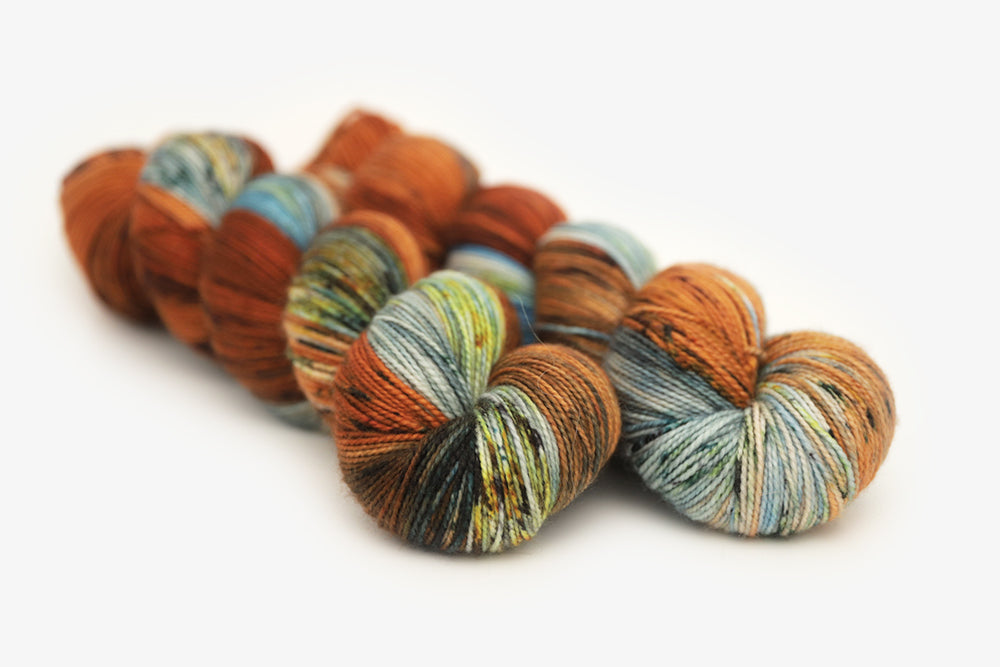 Yes, Canyon | Speckled Yarn | Burnt Orange, Green, Teal, Maroon