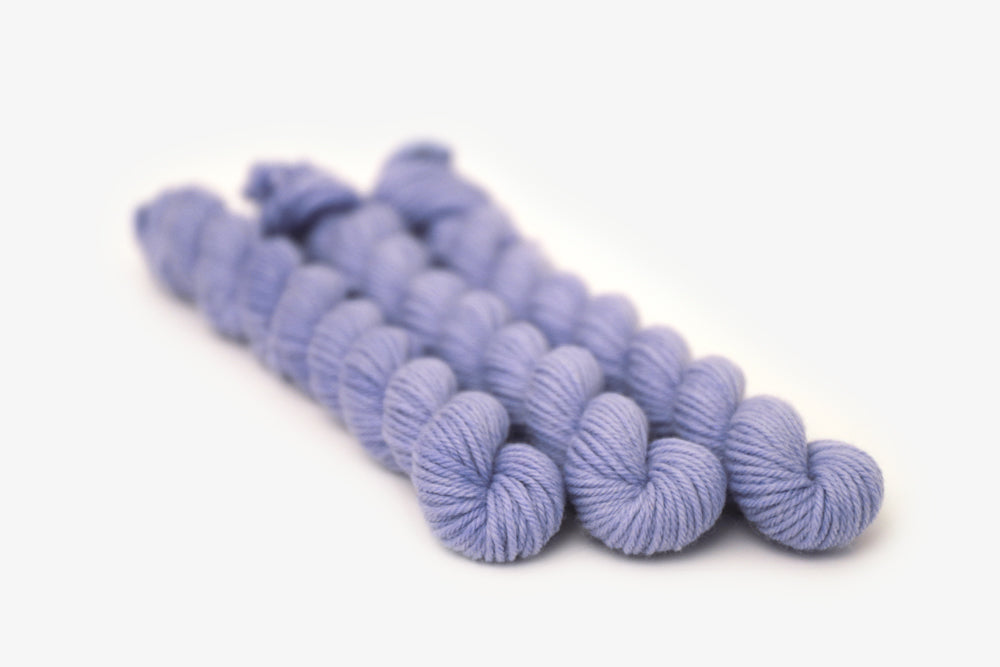 Periwinkle Hand Dyed Yarn | Mini Yarn Skeins | Blue Yarn