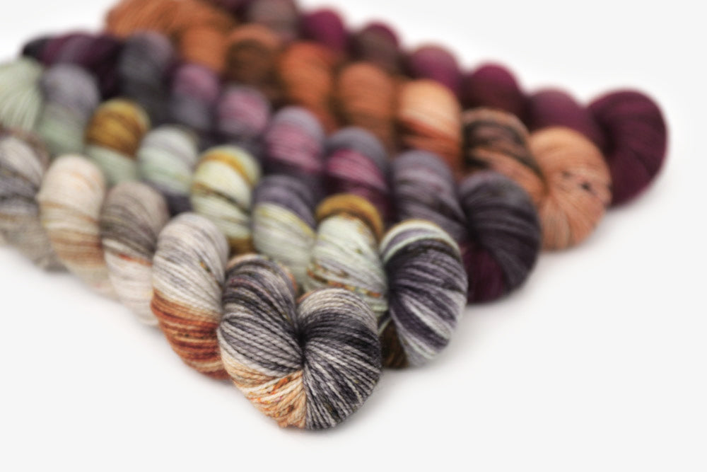 Ciao 50g Yarn Set | Hand Dyed | Green, Orange, Charcoal