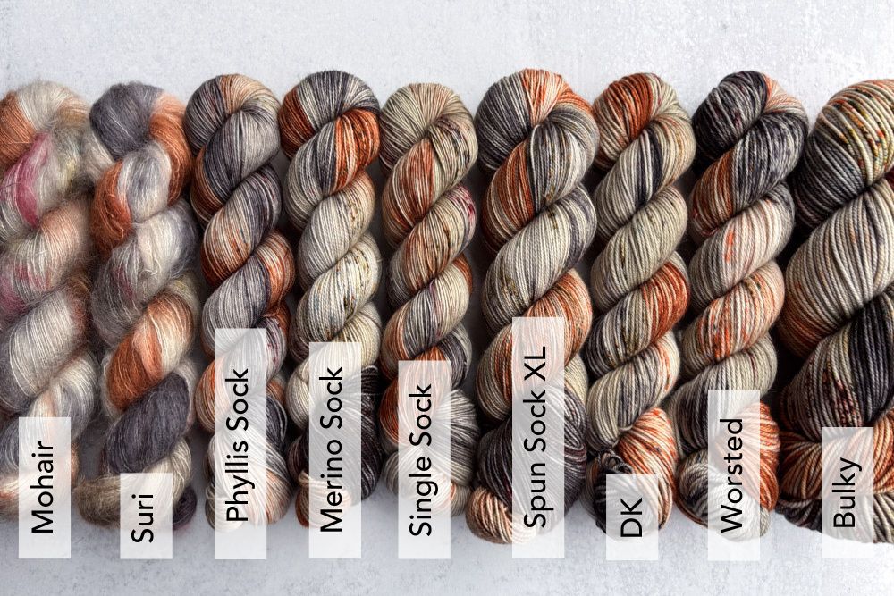Ciao Bulky Yarn | Green, Orange, Charcoal | Hand Dyed Yarn