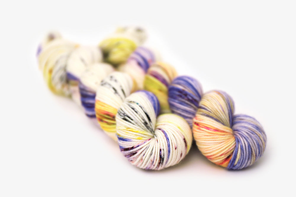 Hot Mess, Merino Wool, White Yarn, Purple Yarn, Orange Yarn, Knitting ...