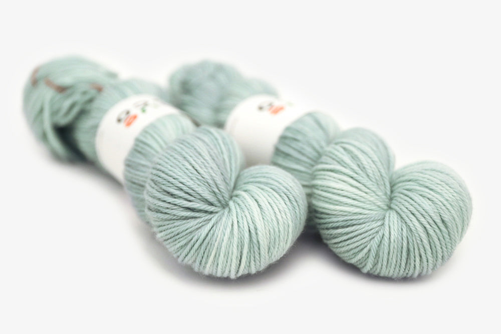 Agave Worsted Yarn | Silver Blue, Light Blue | Hand Dyed Yarn
